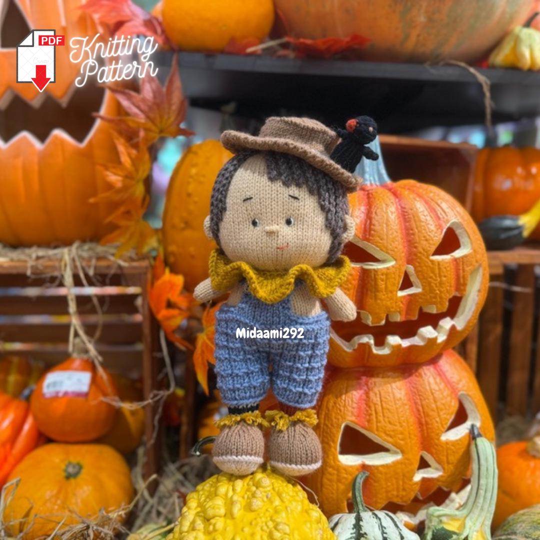 Scarecrow Doll Knitting Pattern: Halloween Toy (PDF Pattern) - Etsy UK