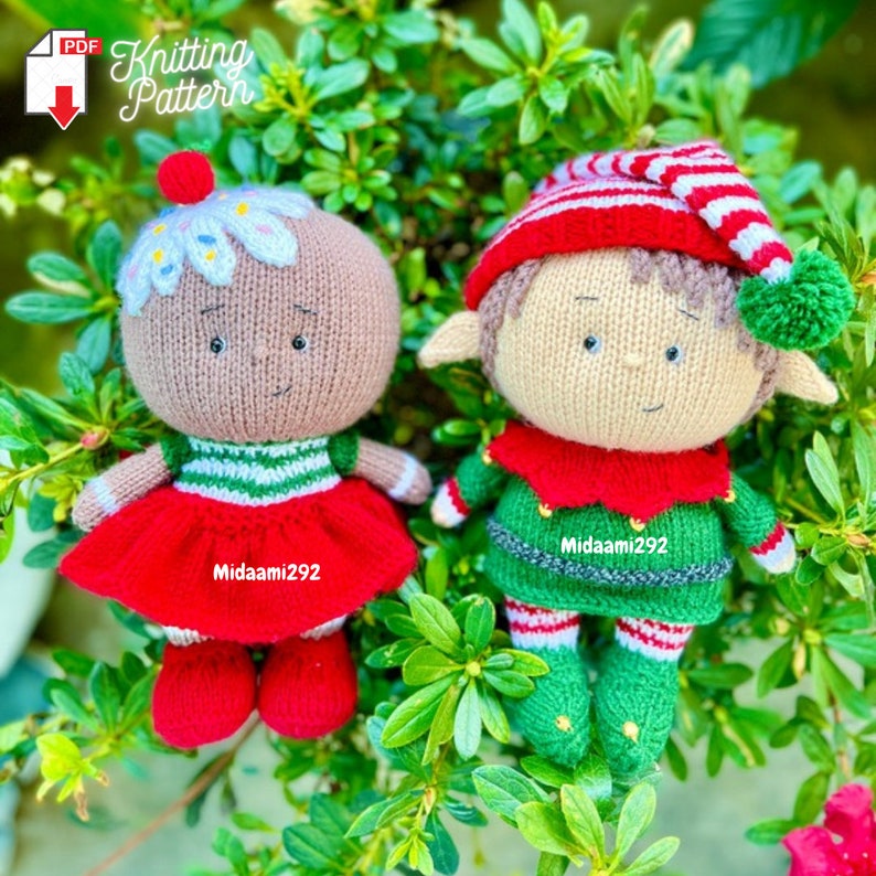 Christmas Elf Doll Knitting Pattern: Santa's Helper Toy (PDF Pattern ...