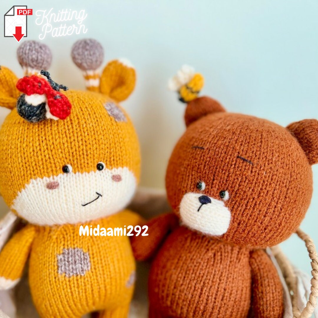 Giraffe Knitting Pattern: Knitted Toy Tutorial (PDF Pattern) - Etsy