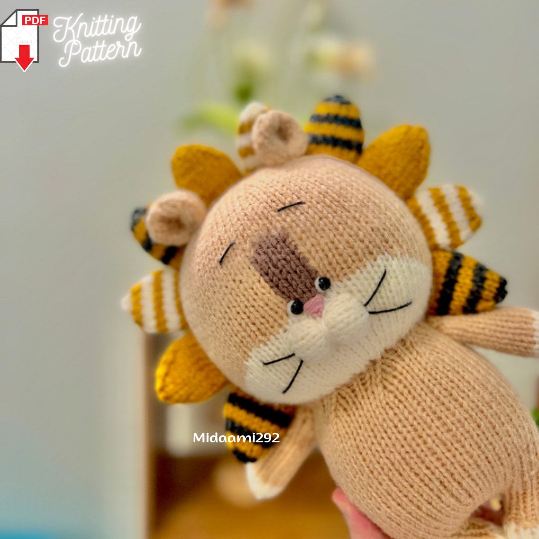 Lion Knitting Pattern: Knitted Toy Tutorial (PDF Pattern) - Etsy