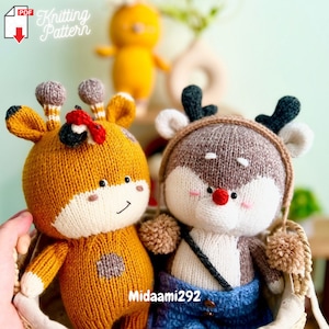 Giraffe Knitting Pattern, Knitted Toy Tutorial, Knitted Animal Pattern ...