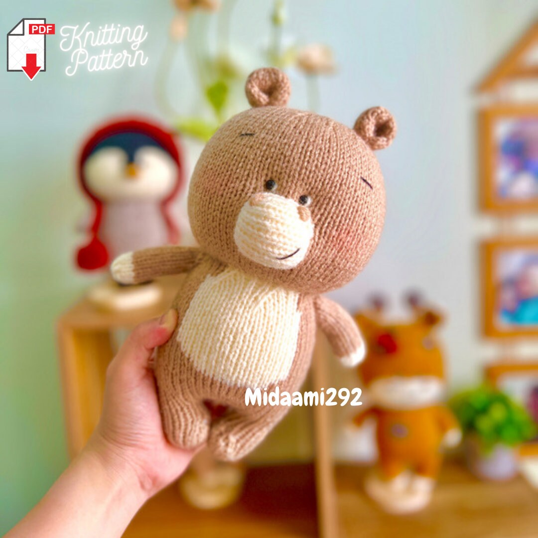 Hippo Knitting Pattern, Knitted Toy Tutorial, Knitted Animal Pattern - Etsy