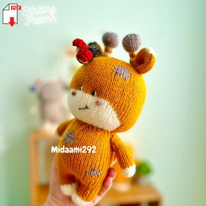 Giraffe Knitting Pattern, Knitted Toy Tutorial, Knitted Animal Pattern ...