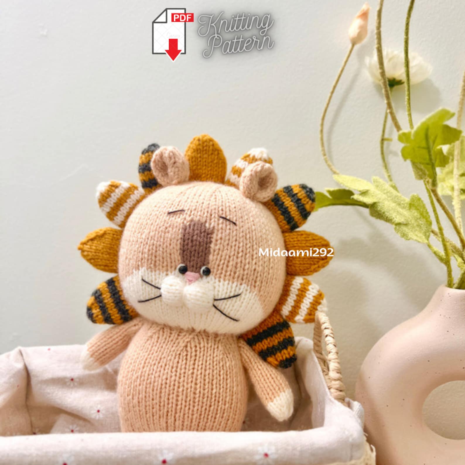 Lion Knitting Pattern: Knitted Toy Tutorial (PDF Pattern) - Etsy