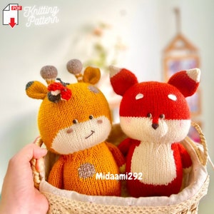 Giraffe Knitting Pattern, Knitted Toy Tutorial, Knitted Animal Pattern ...