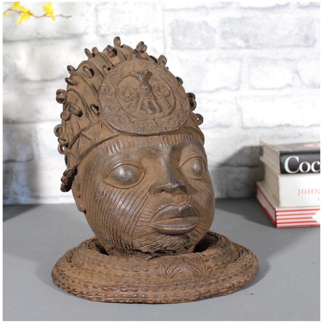 VINTAGE BRONZE HEAD - Tsoede Bowman Vintage Bronze Head, African Art ...