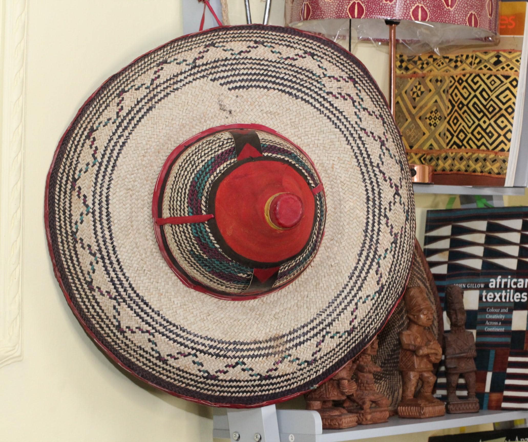 AFRICAN FULANI HAT - Vintage African Fulani Handmade Straw Hat, Leather ...