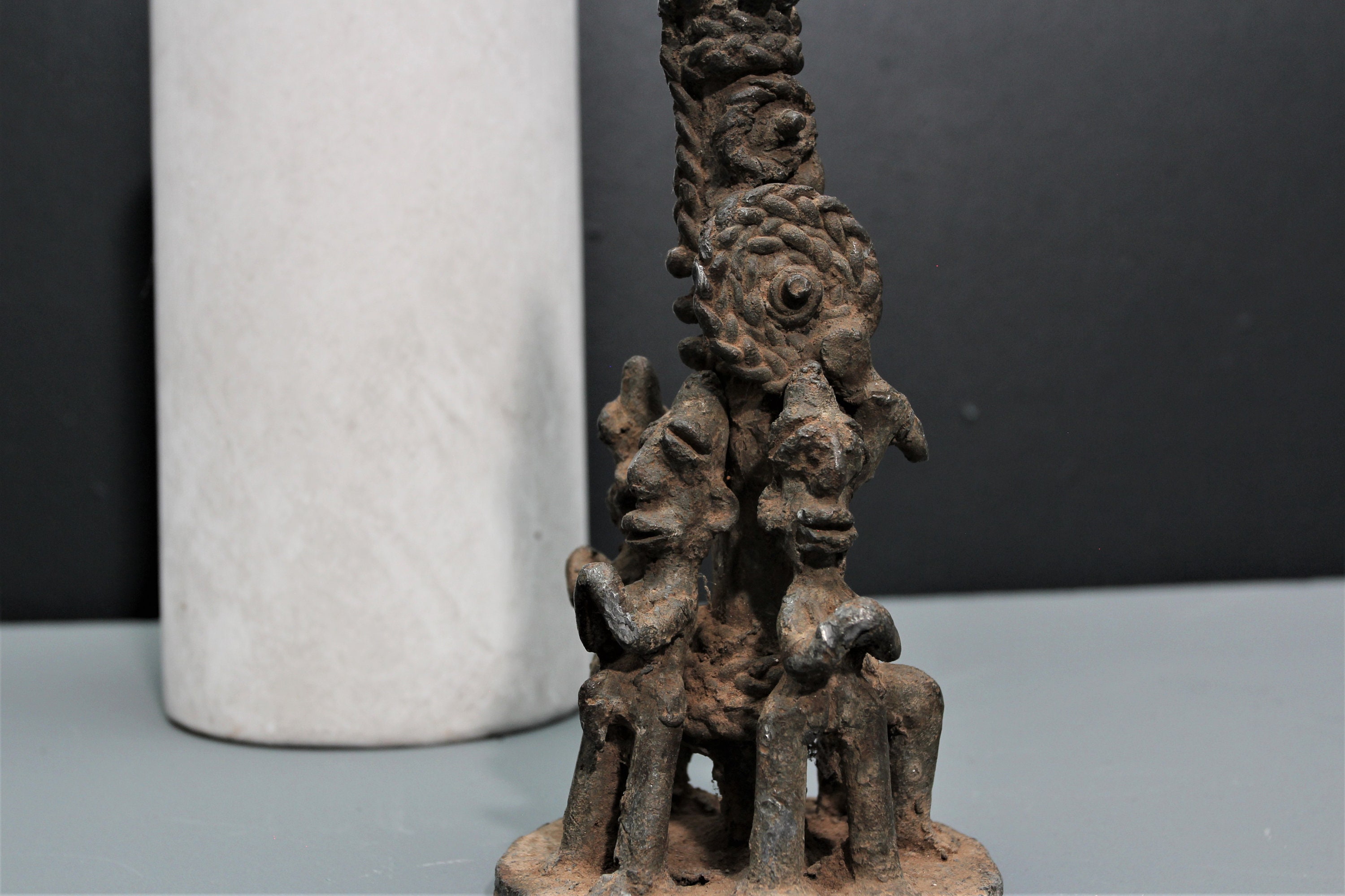 Ogboni Yoruba Altar Figure, Osugbo Society Figure, Antique Metal Alloy ...