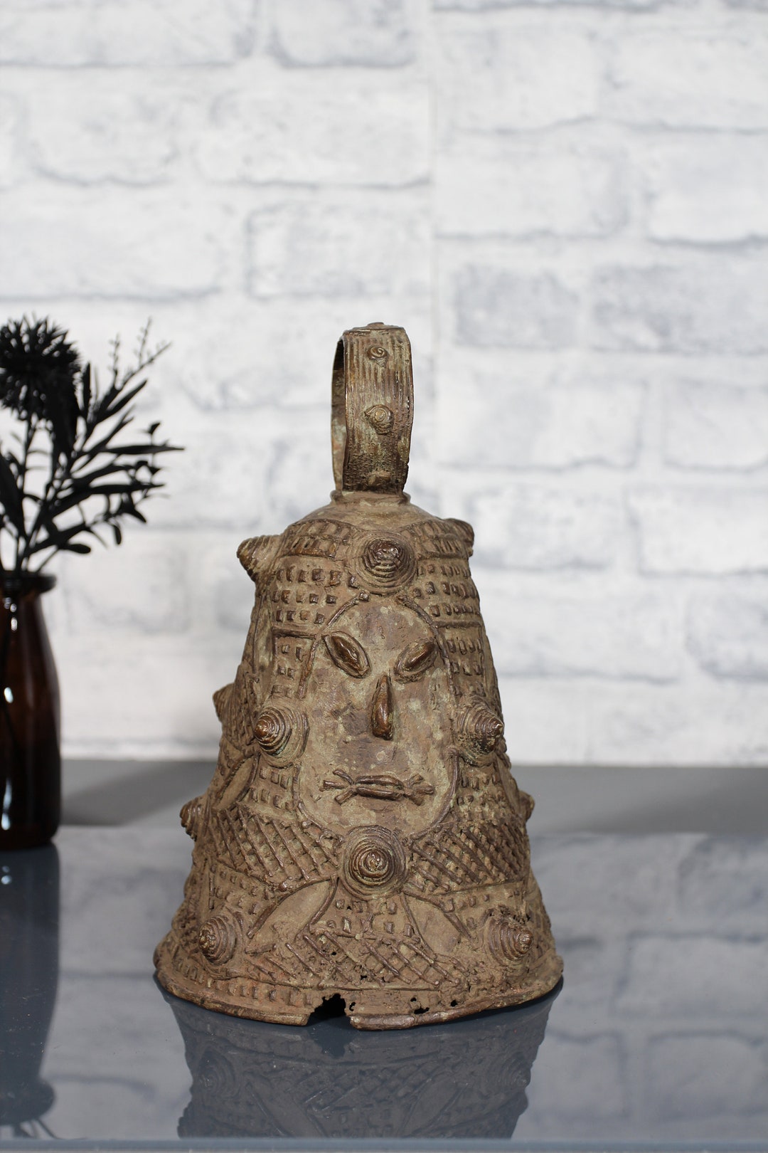 Bronze Bell, Figurated Ògbóni, Òsùgbó Bell, òmò Bell, Nigerian Bronze ...