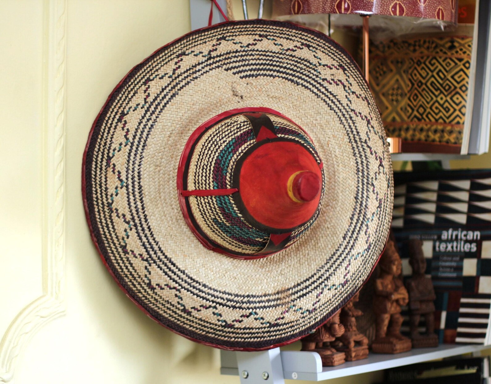 AFRICAN FULANI HAT - Vintage African Fulani Handmade Straw Hat, Leather ...