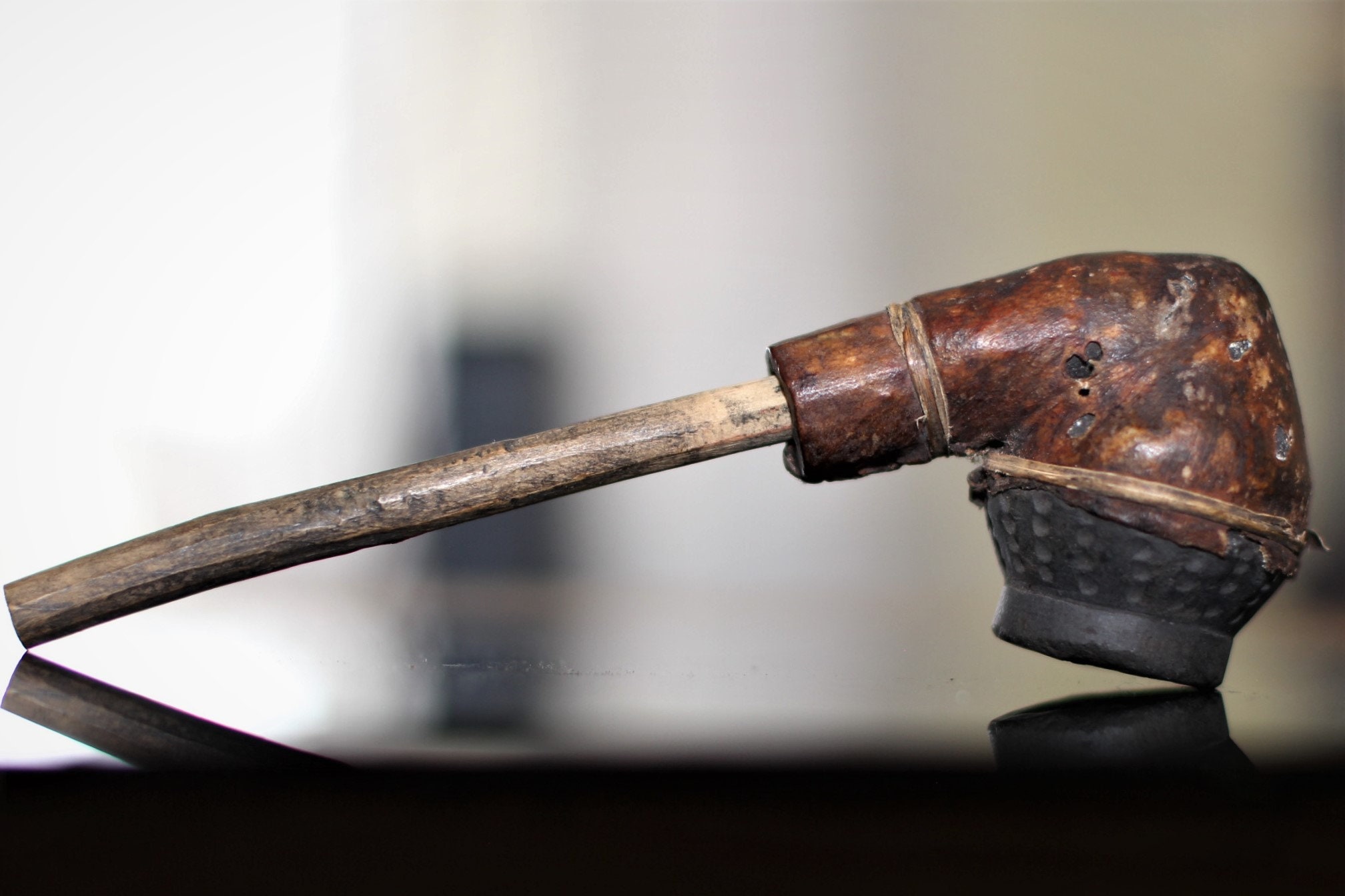 Rare Ancient West African Clay Pipe, Rustic Smoking Pipe, Estate Pipe ...
