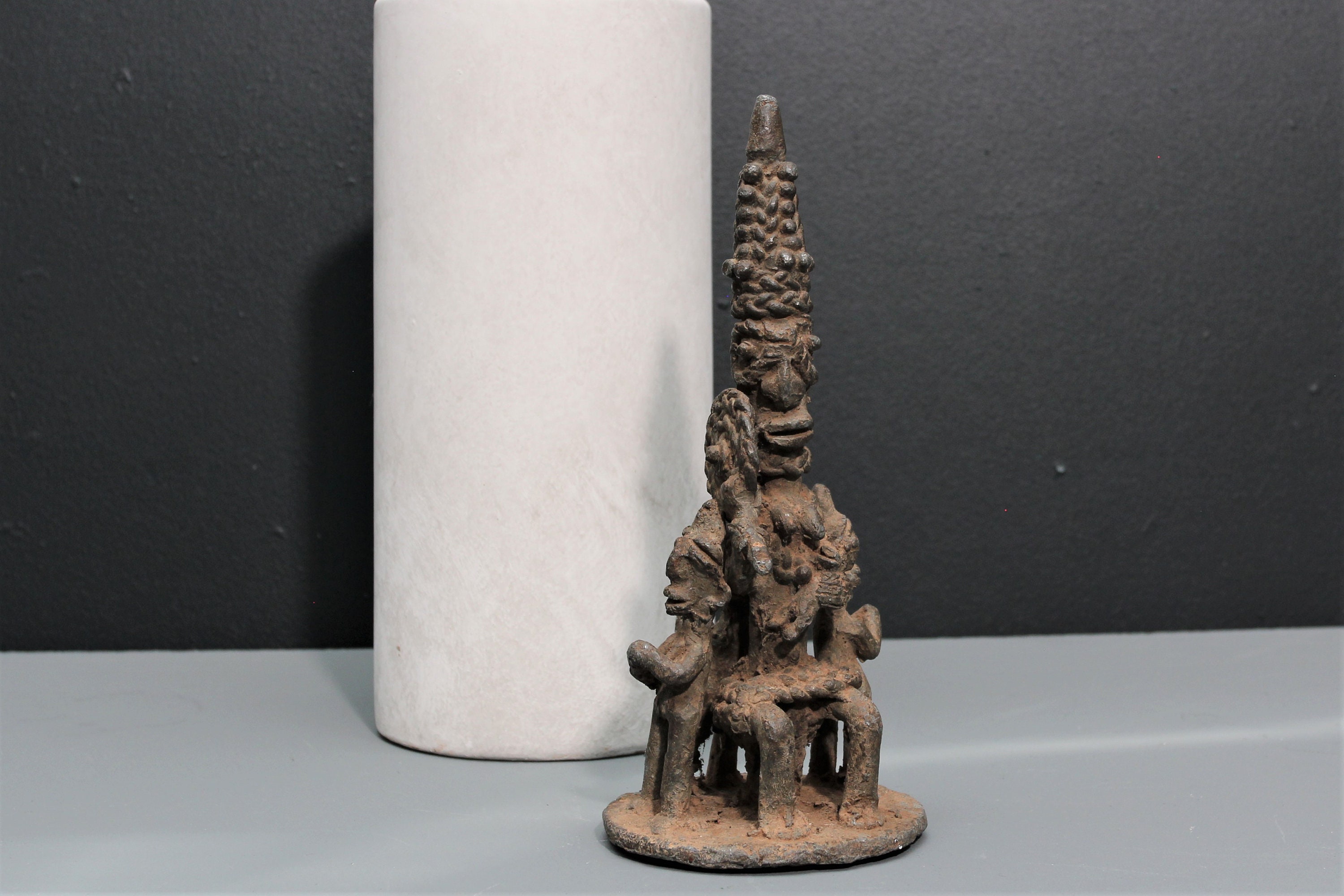 Ogboni Yoruba Altar Figure, Osugbo Society Figure, Antique Metal Alloy ...