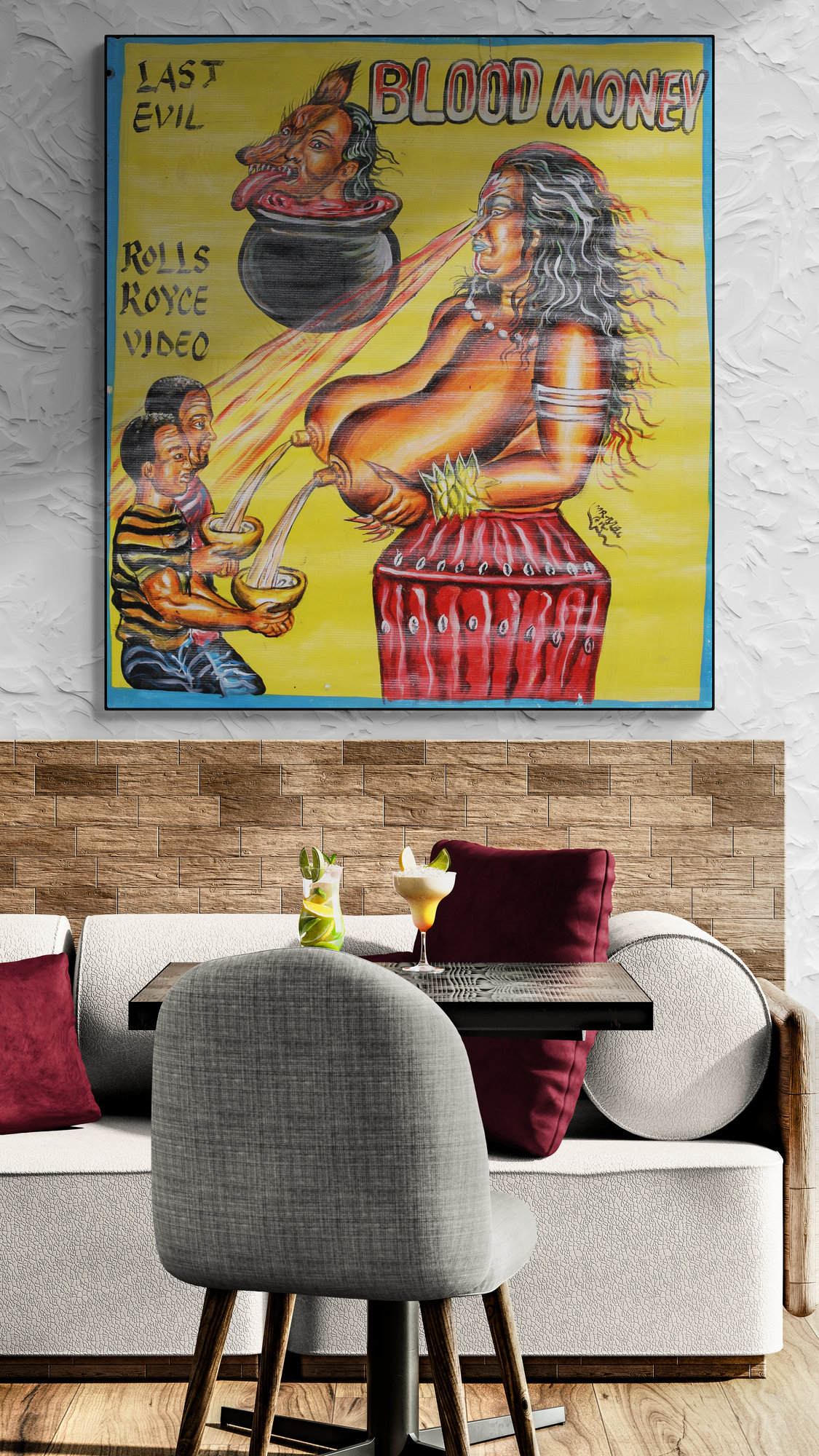 GHANA MOVIE POSTER Painting,blood Money,39.8" X 37.4" Deluxe Poster ...