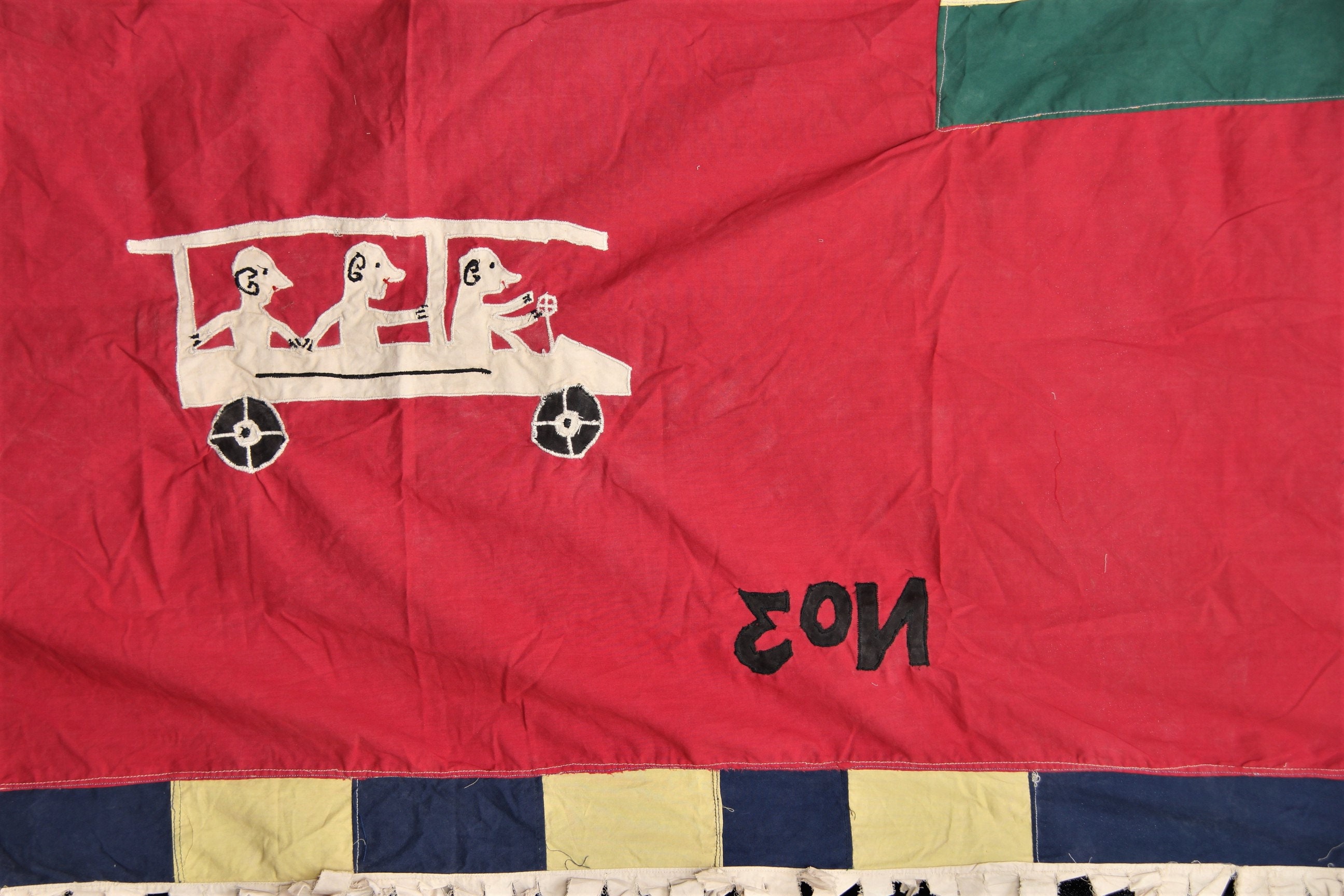 Vintage Asafo Fante Flag From Ghana; "the Car is Always Ready to Go ...