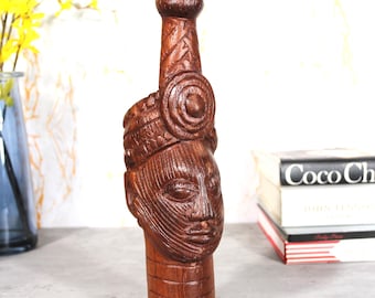 Vintage Olokun Ife Bronze Head - Handcrafted African Sculpture, Yoruba ...