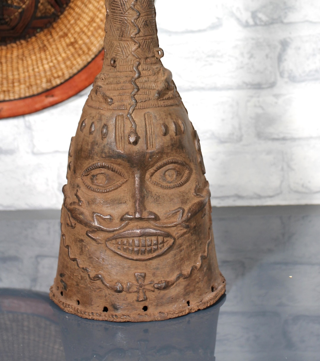 BENIN BRONZE HEAD, African Benin Bronze Art, Bini Bronze, Antique ...