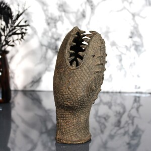 Benin Bronze Snake Head, Rare, Very Old With a Lovely Patina, Benin ...