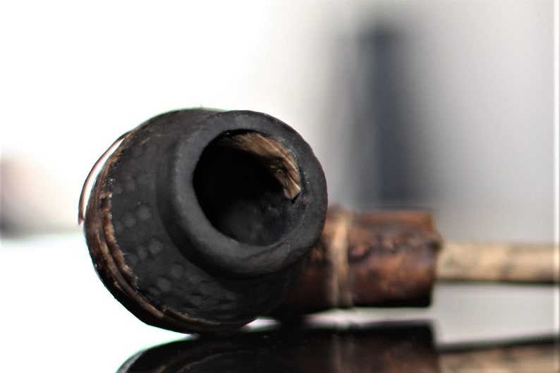 Rare Ancient West African Clay Pipe, Rustic Smoking Pipe, Estate Pipe ...
