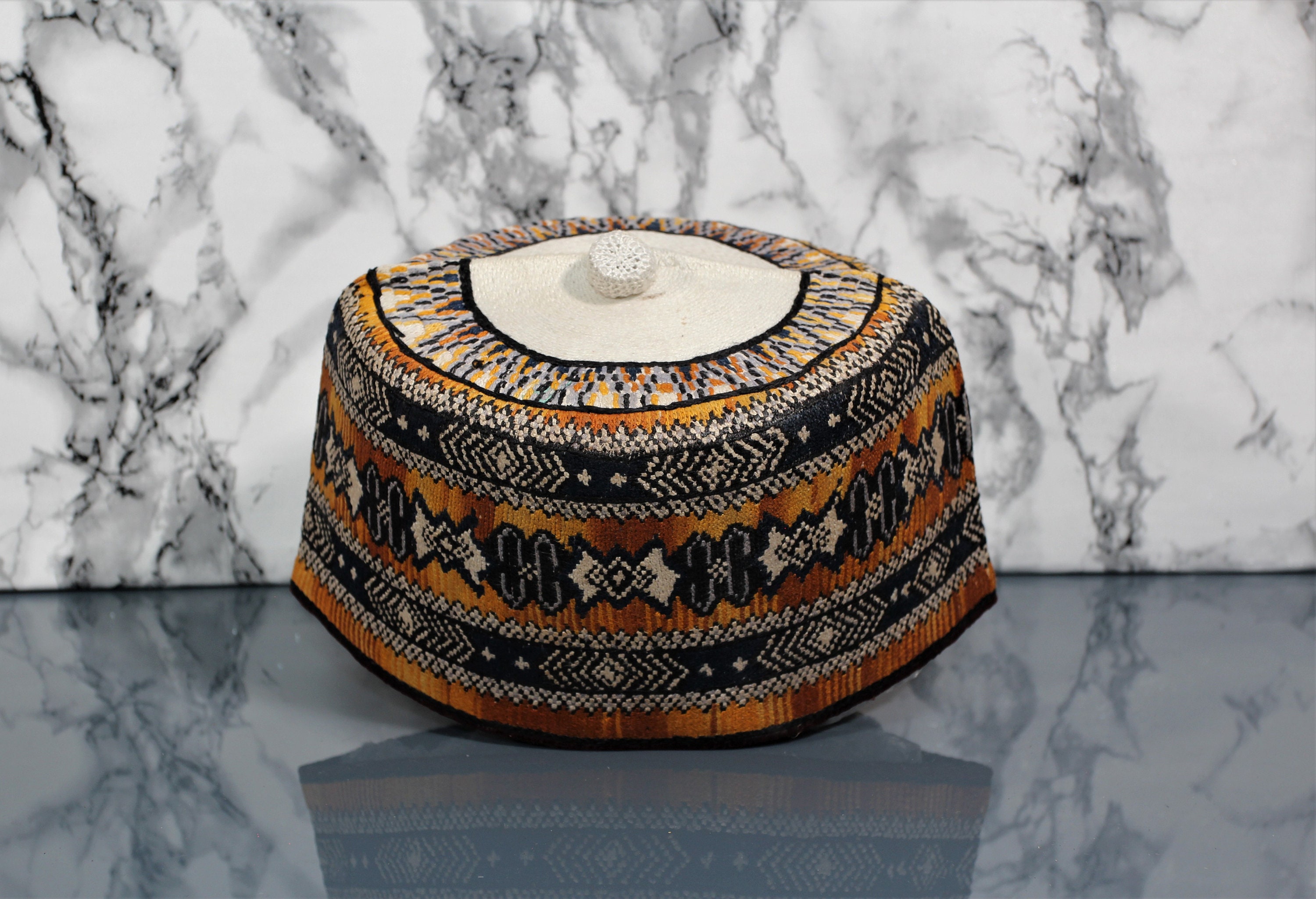 African Kufi Cap, Hausa Cap, Mallam Cap, Fulani Hat, African Mens Hat ...