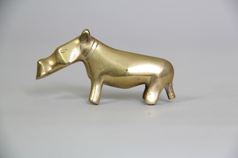 Brass Hippo, Miniature Brass Hippo, Cute Hippo, Hand Made Hippo ...