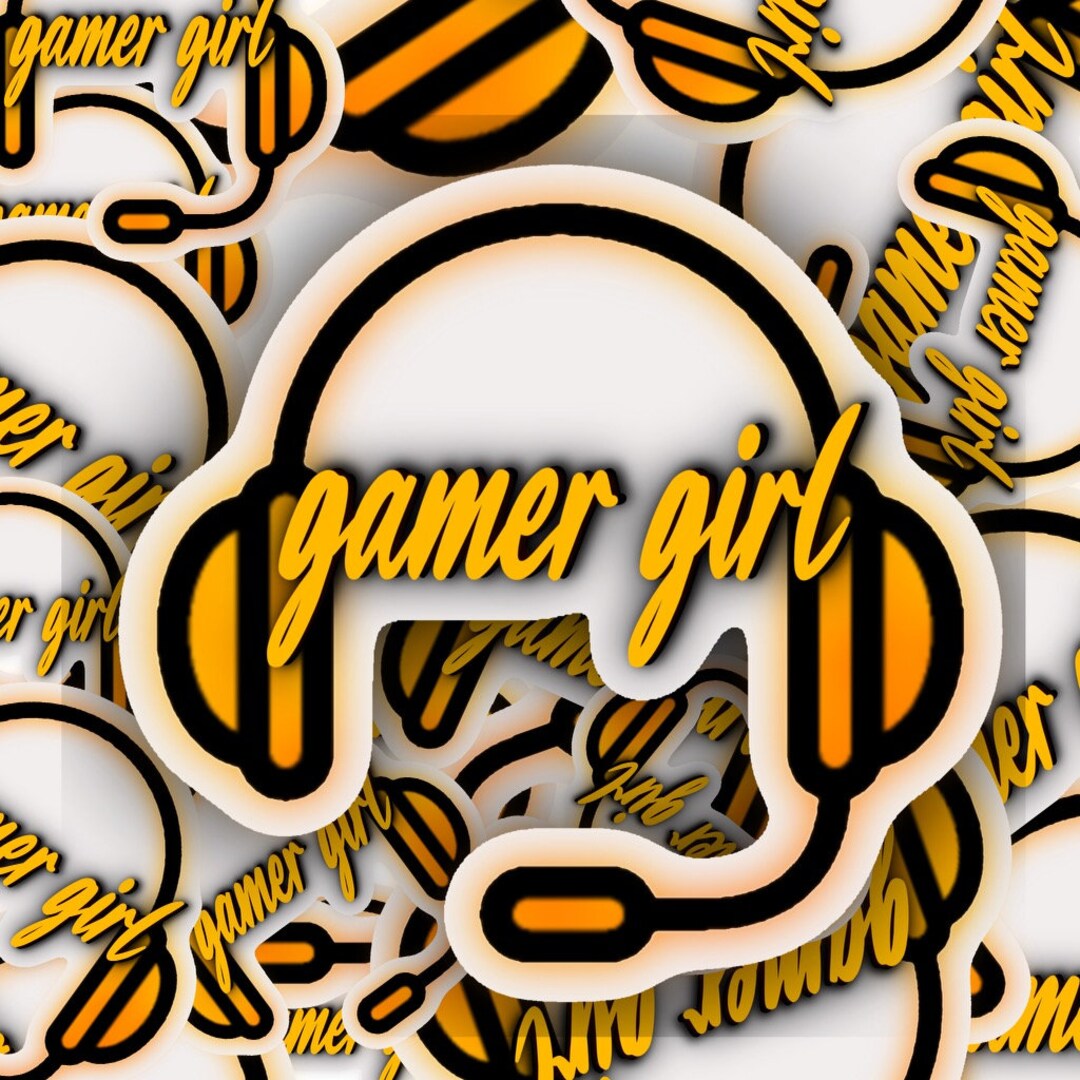 Gamer Girl Sticker Gaming Stickers Stickers for PC Gamer - Etsy