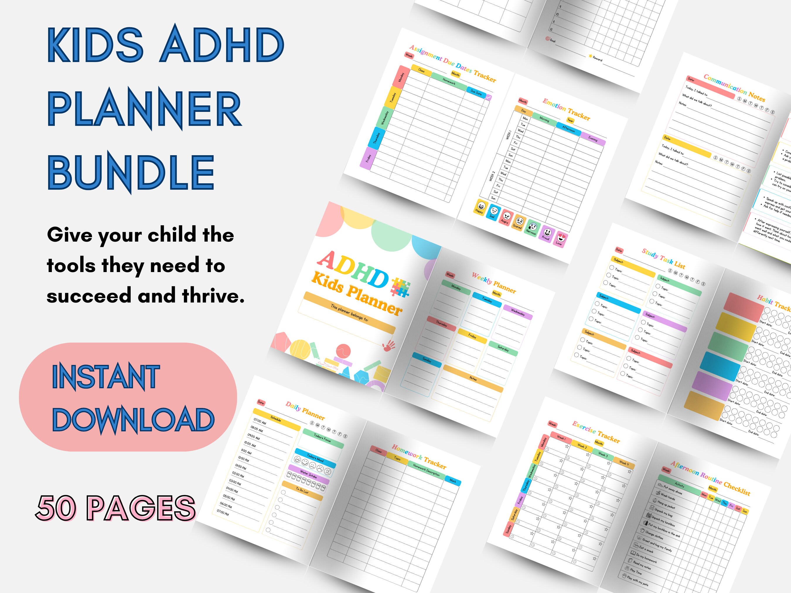 Kids ADHD Workbook, Adhd Activities, Kids ASD Worksheets Printable Kids ...