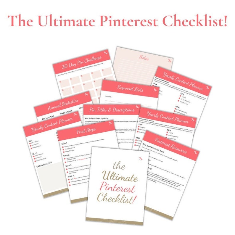 The Ultimate Pinterest Checklist Instant Download - Etsy
