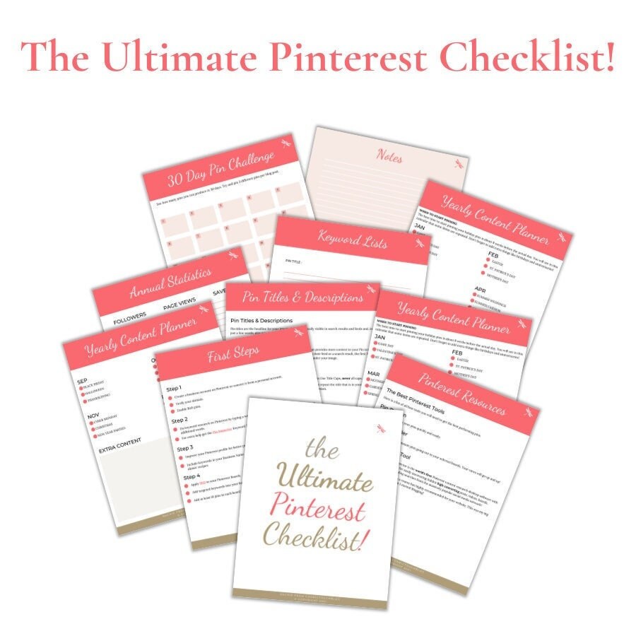 The Ultimate Pinterest Checklist Instant Download - Etsy
