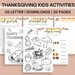 Thanksgiving Activity Printable, Thanksgiving Coloring, I Am Thankful ...
