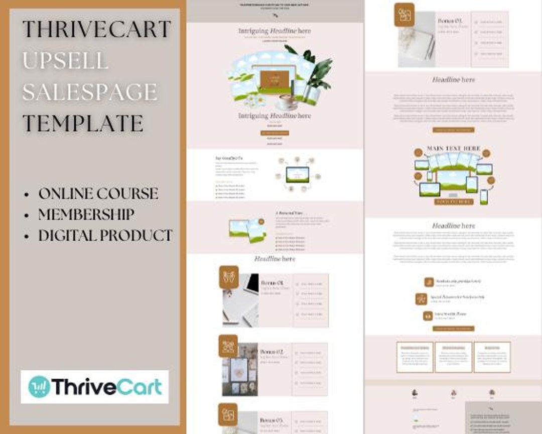 Thrivecart Upsell Sales Page Template - Etsy