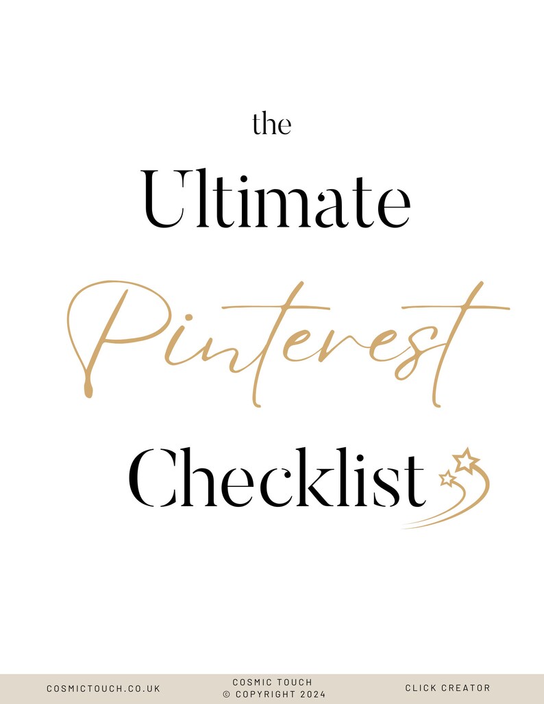 The Ultimate Pinterest Checklist, Instant Download - Etsy