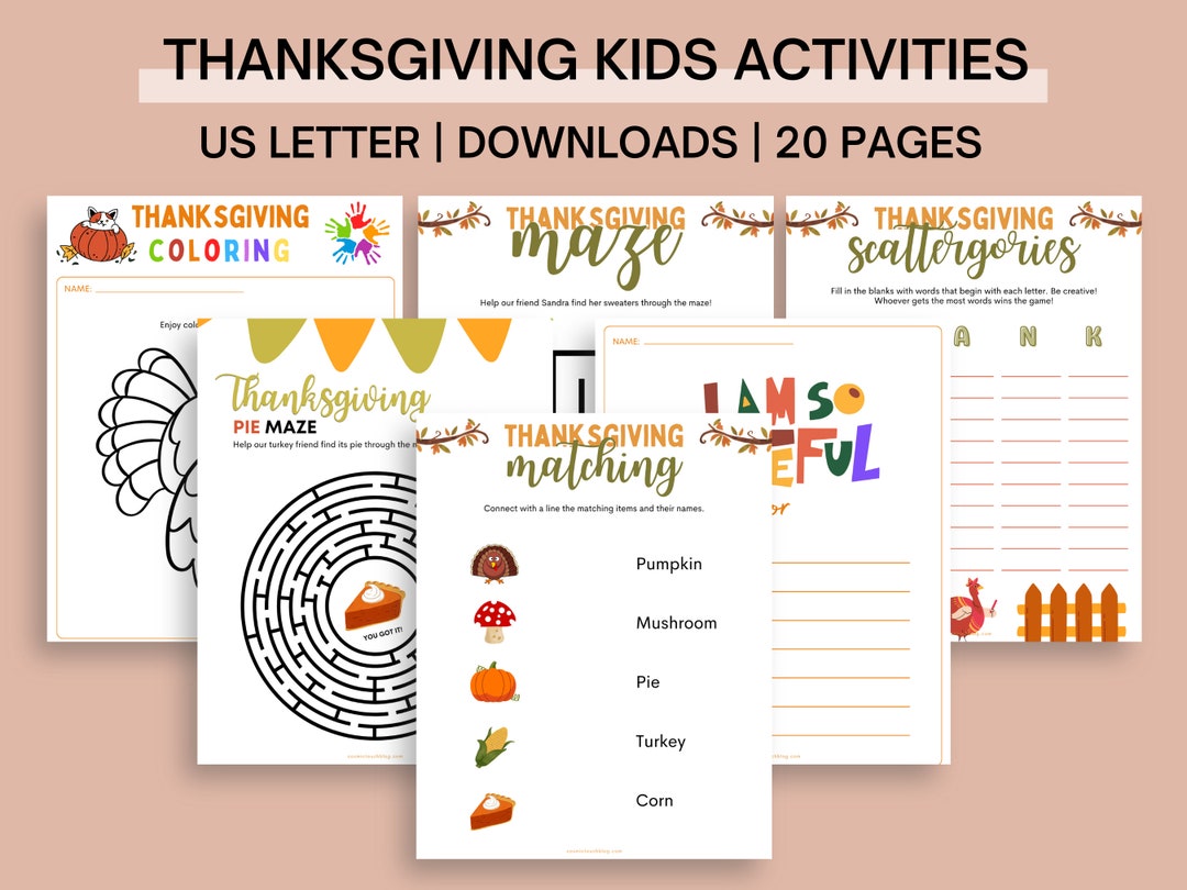 Thanksgiving Activity Printable, Thanksgiving Coloring, I Am Thankful ...