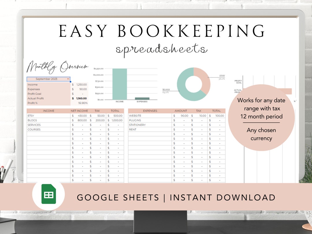 Small Business Bookkeeping Template Business Bookkeeping Google ...