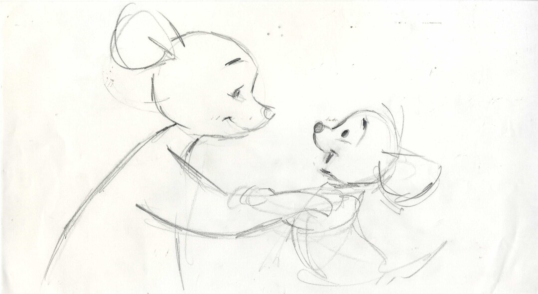Original Storyboard Drawing Kanga and Roo From the Tigger Movie (2000 ...