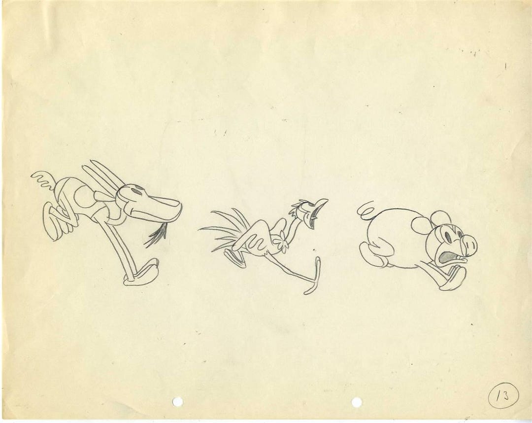 Original Production Drawing of Animals From Shindig 1930 From the ...