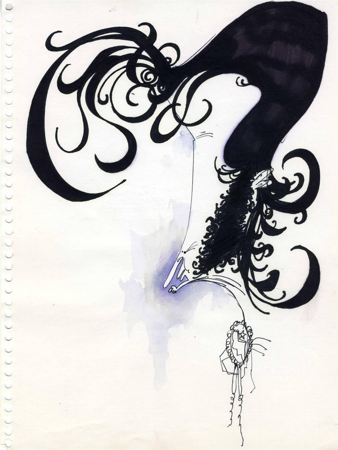 Original Character Drawing of Man With Crazy Hair and Sideburns From ...