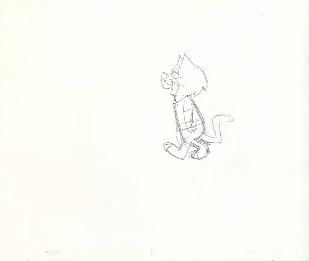 Publicity Drawing of Brain From Top Cat - Etsy