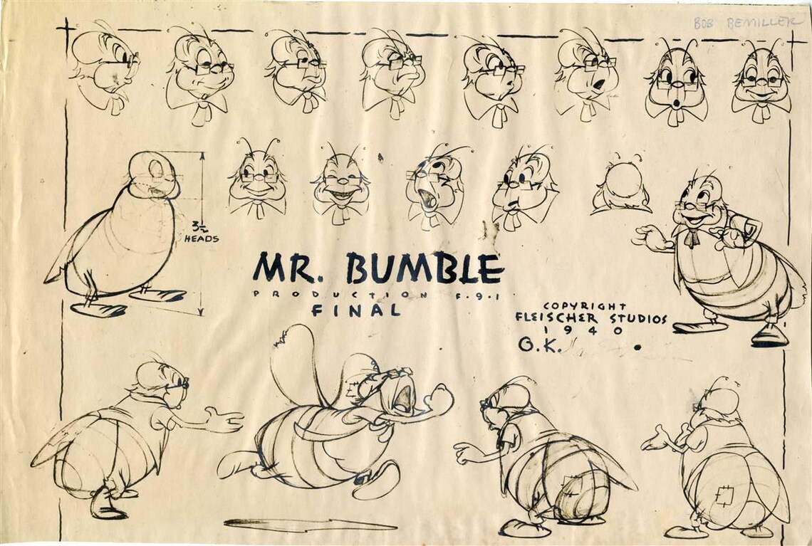 Original Photostat of Mr Bumble From Mr Bug Goes to Town (1941) - Etsy
