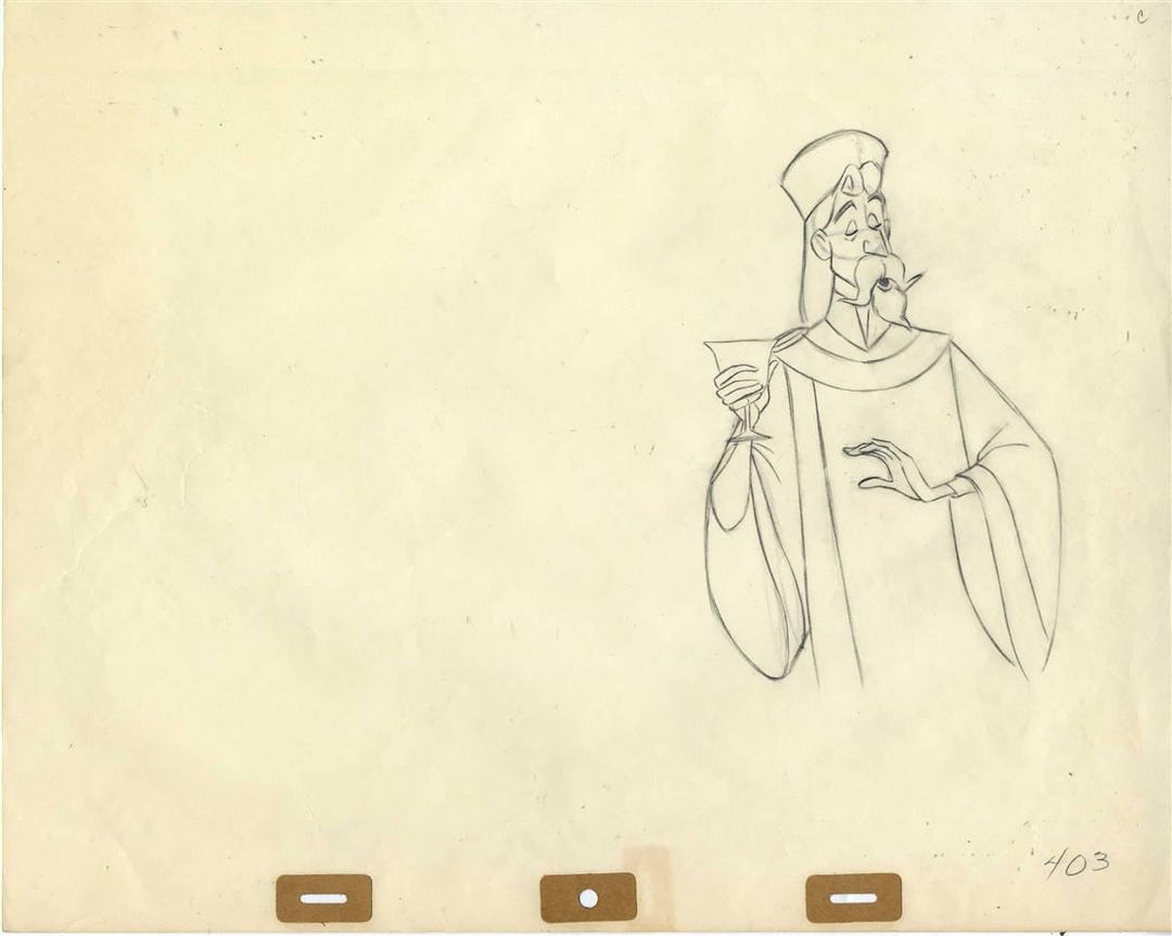 Original Production Drawing of King Stefan From Sleeping Beauty 1959 - Etsy