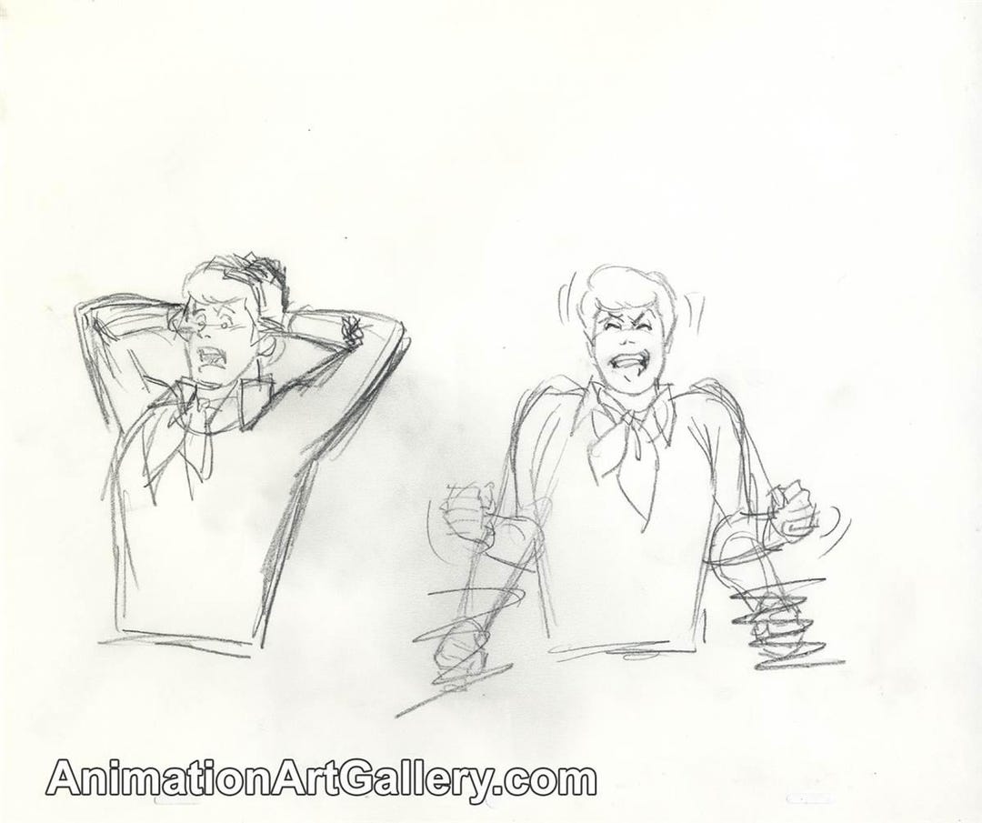 Publicity Drawing of Fred Jones From Scooby Doo From Scooby Doo 1990s ...