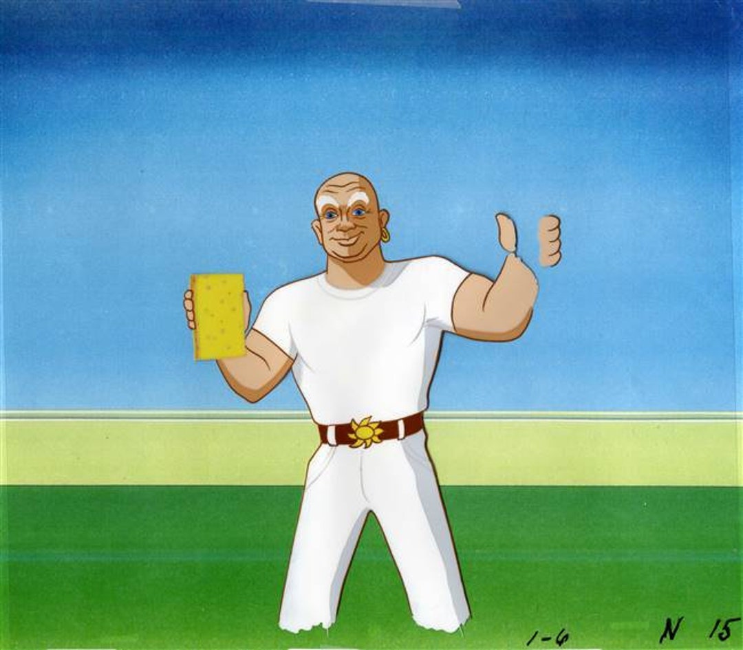 Original Production Cel of Mr Clean From a Mr Clean Commercial - Etsy