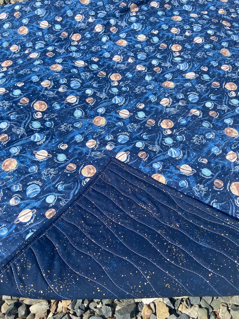 Planets & Constellations Whole Cloth Quilt | Handmade | Astronomy ...