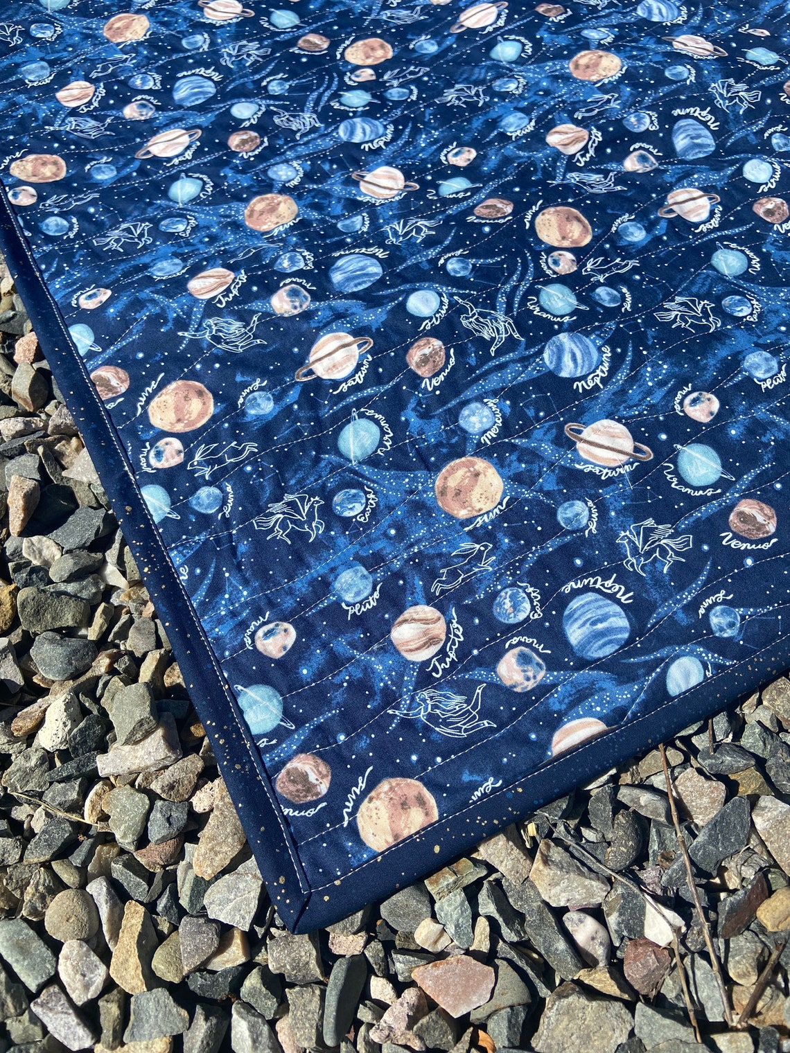 Planets & Constellations Whole Cloth Quilt | Handmade | Astronomy ...