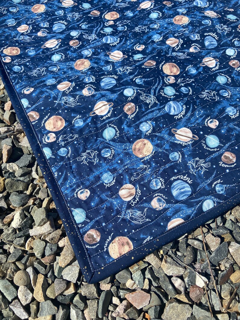 Planets & Constellations Whole Cloth Quilt | Handmade | Astronomy ...