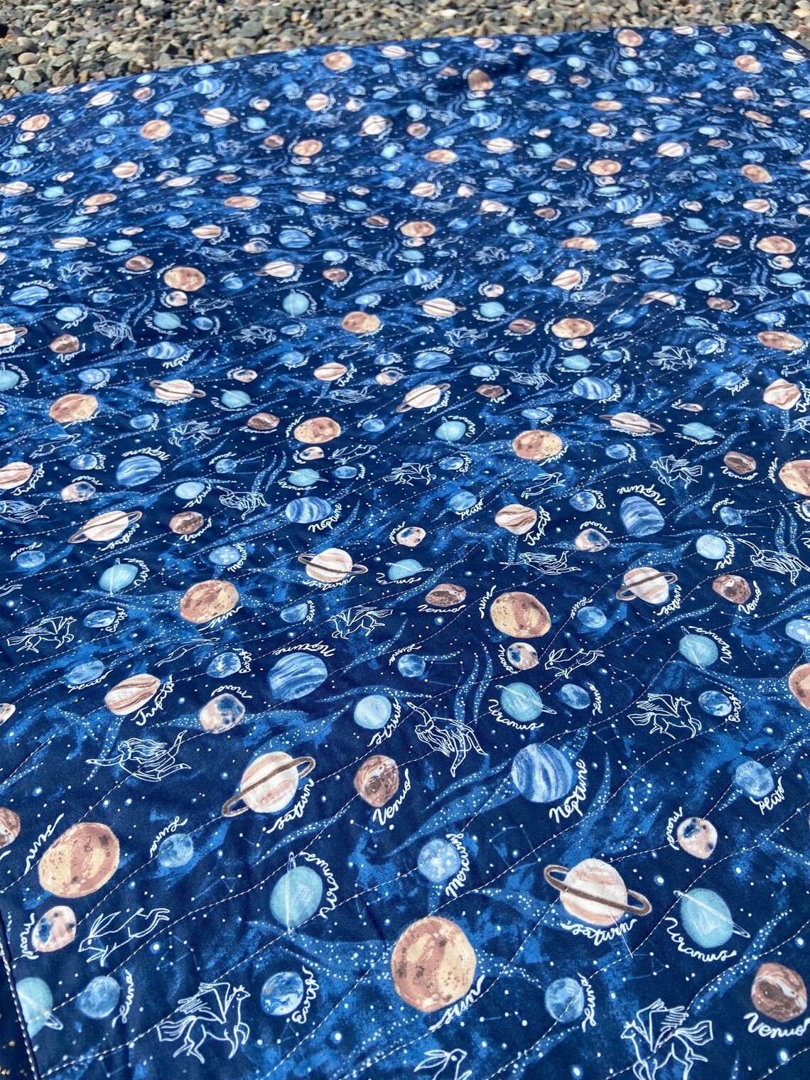 Planets & Constellations Whole Cloth Quilt | Handmade | Astronomy ...