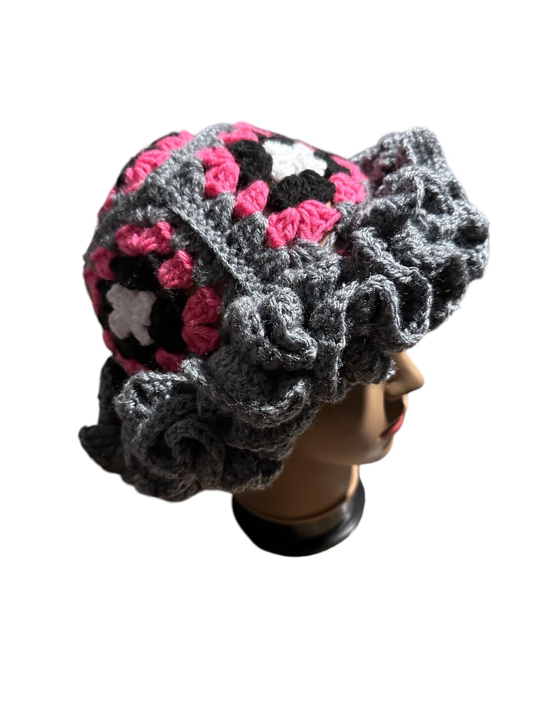 Custom Granny Square Ruffle Hat - Etsy