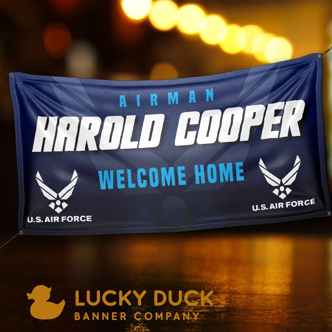 Welcome Home Air Force Banner Military Reunion Decoration USAF ...