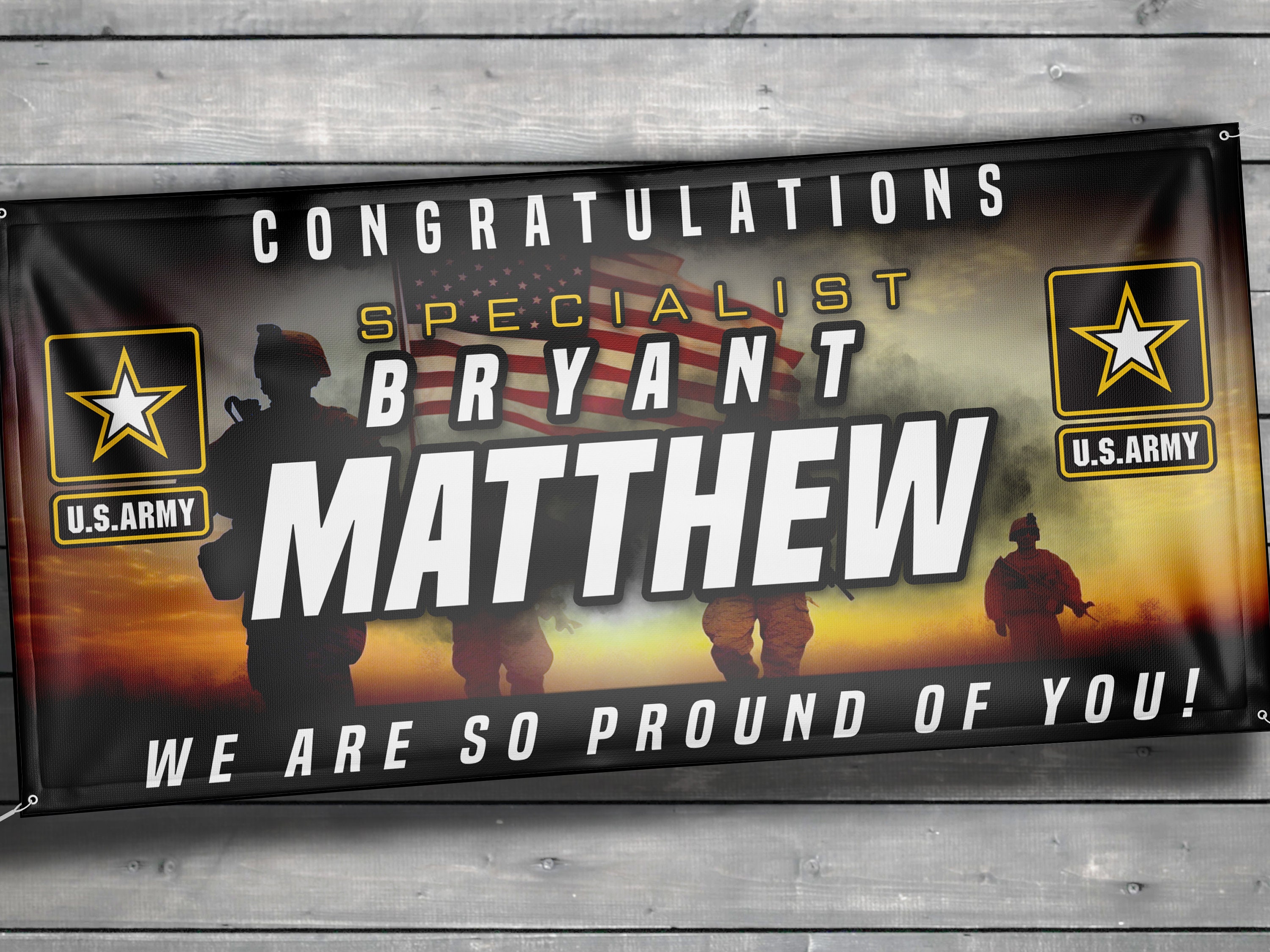 Army Banner Army Congratulations Banner Basic Training Graduation ...