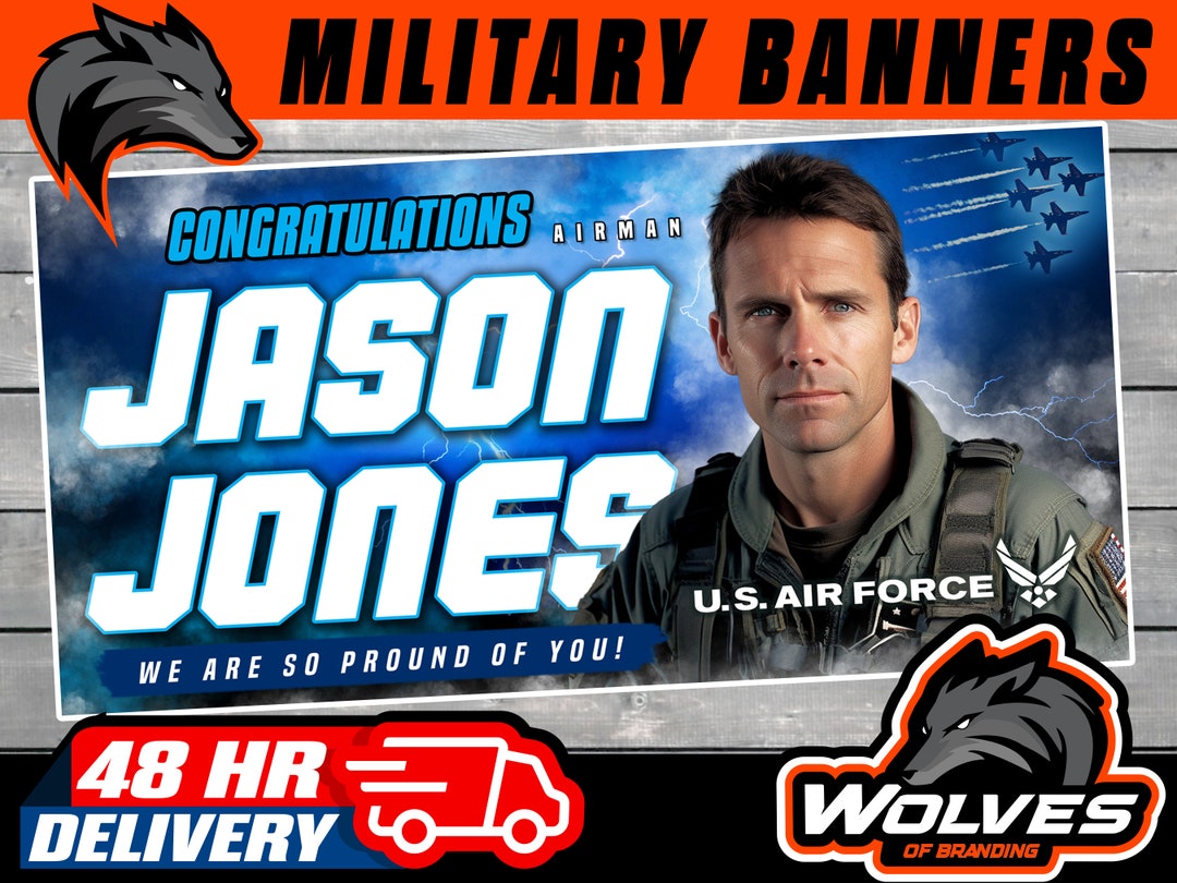 Welcome Home Air Force Banner Fast FREE Delivery Send Photo We Do the ...