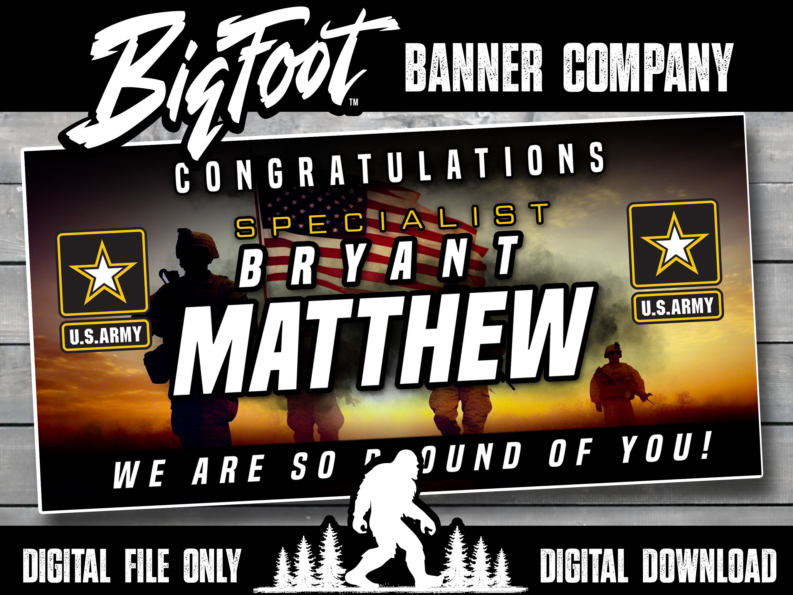 ARMY Photo Poster Digital File Print Ready Send Photo We Do the Work ...